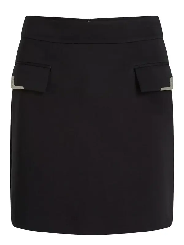 Karl Lagerfeld Flap-pocket Mini Skirt - Black