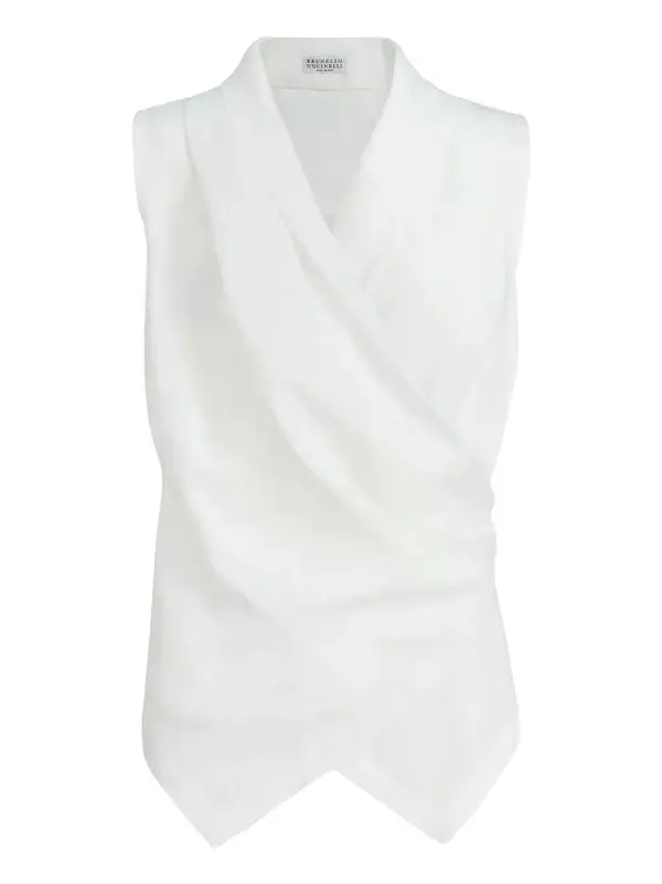 Brunello Cucinelli V-neck Vest - White