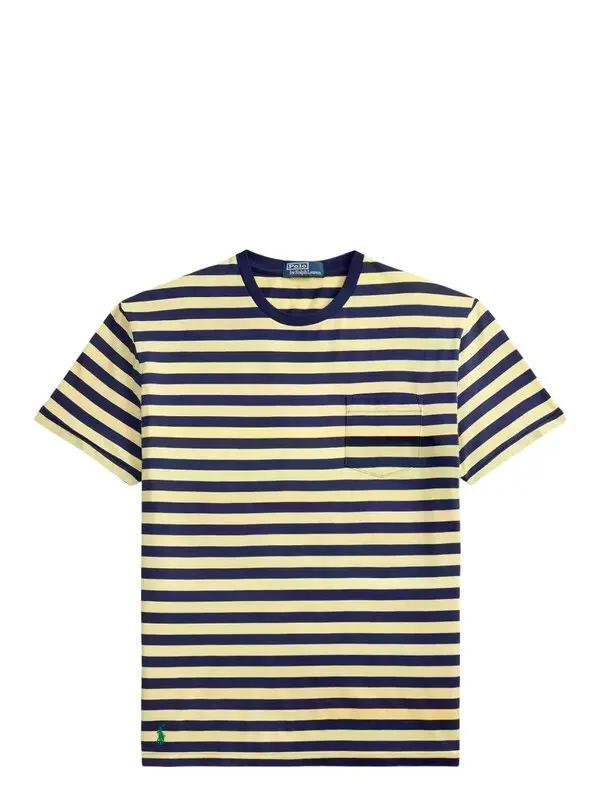 Polo Ralph Lauren Striped Patch-pocket T-shirt - Yellow