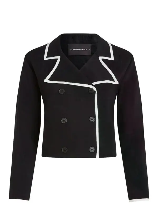Karl Lagerfeld Double-breasted Cardigan - Black