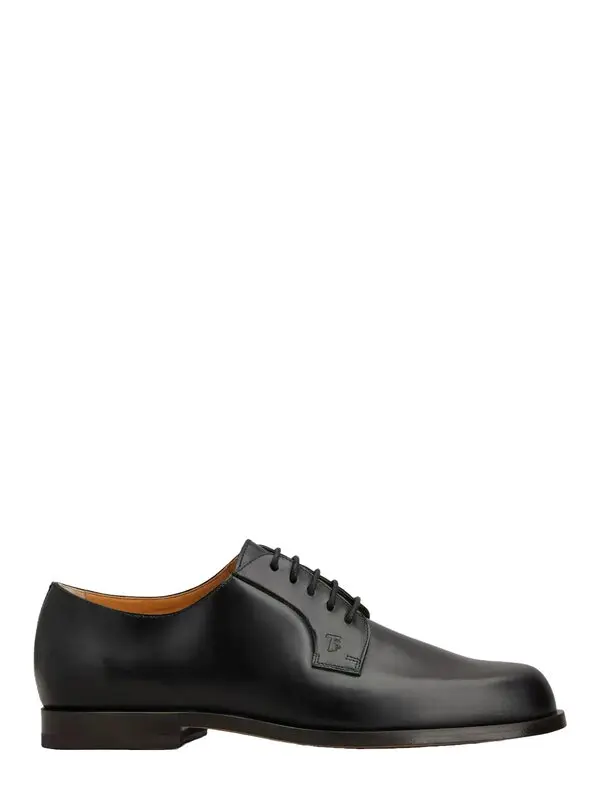 TOD'S Embossed Lace-up Derby Shoes - Black