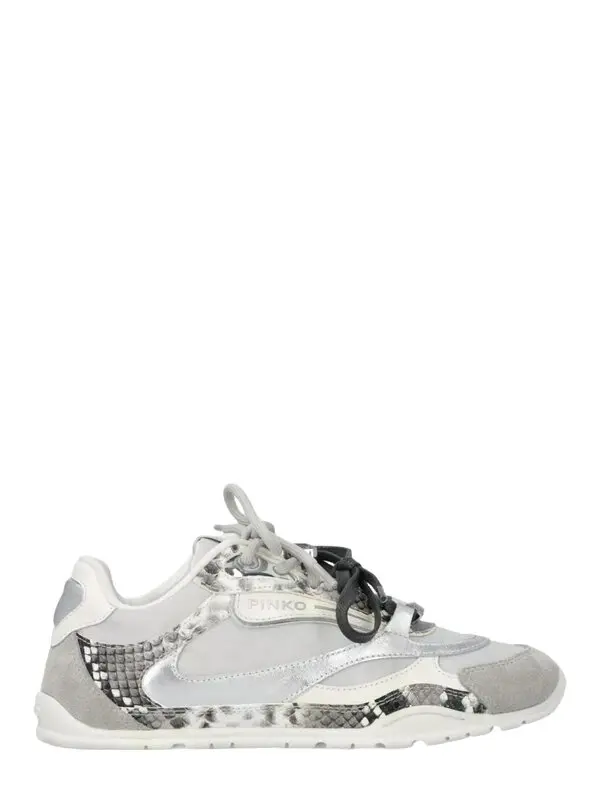 Pinko Logo Lace-up Sneakers - Grey