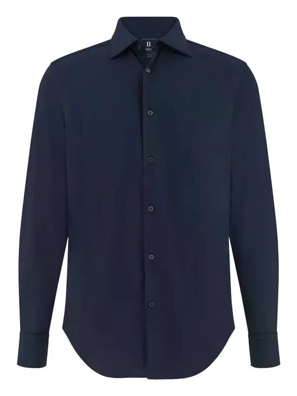 Boggi Milano Slim Fit Collar Shirt - Blue