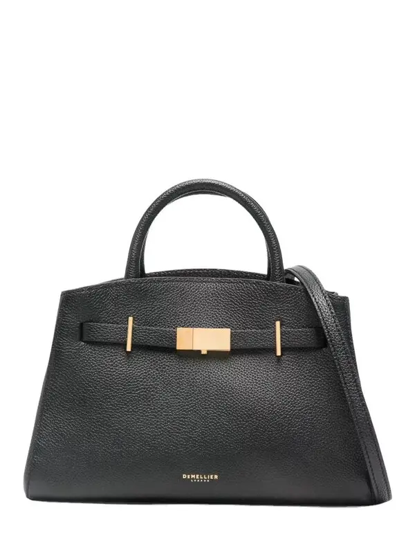 DEMELLIER Small Hudson Leather Tote Bag - Black