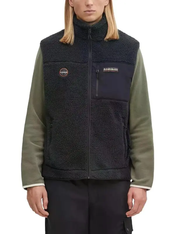 NAPAPIJRI Yupik V Zip Logo Vest - Black