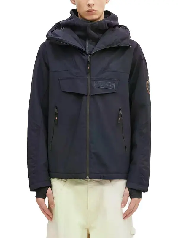 NAPAPIJRI Hooded Patch Jacket - Blue