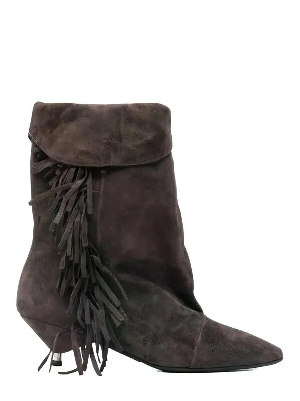 GISEL MOIRE Aariana Tassel Boots - Brown