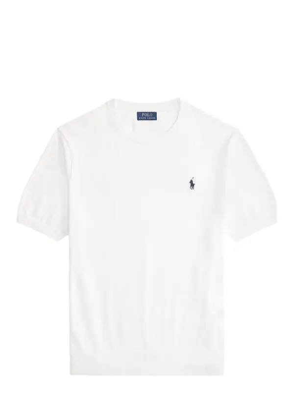 Polo Ralph Lauren Embroidered Crew-neck Short-sleeve T-shirt - White