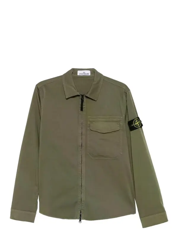 Stone Island Zip Pocket Shirt - Green