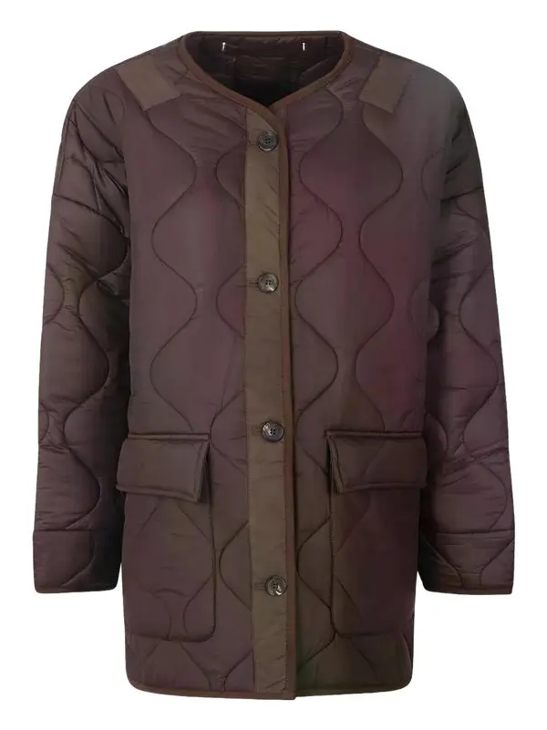 THE FRANKIE SHOP Teddy Quilted Jacket - Brown