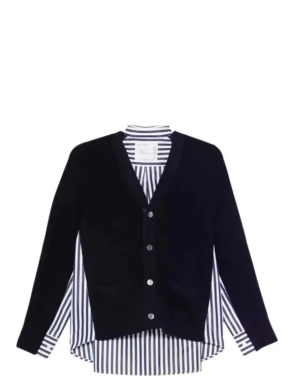 Sacai Paneled Cardigan - Blue