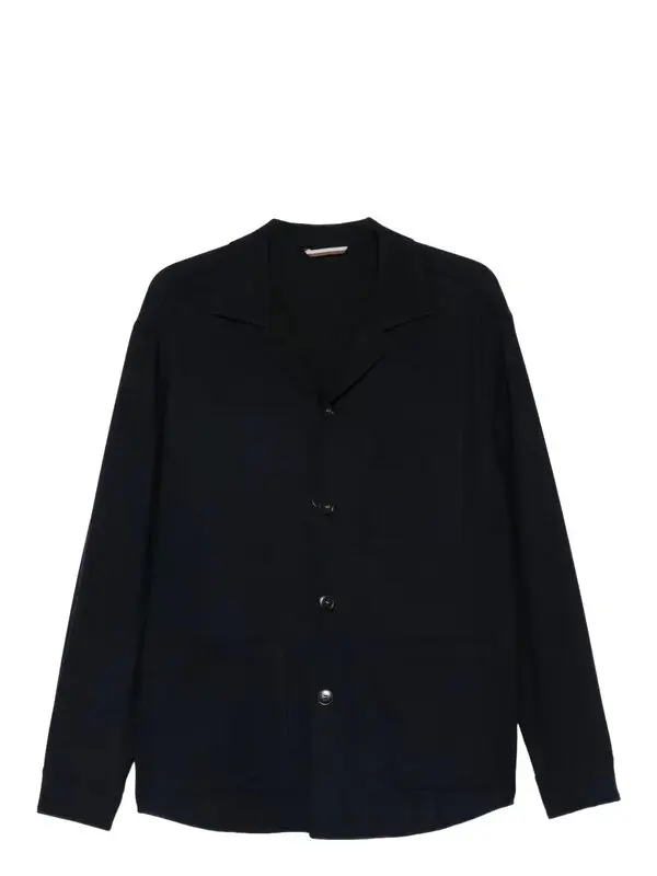 Canali Button-up Jacket - Blue