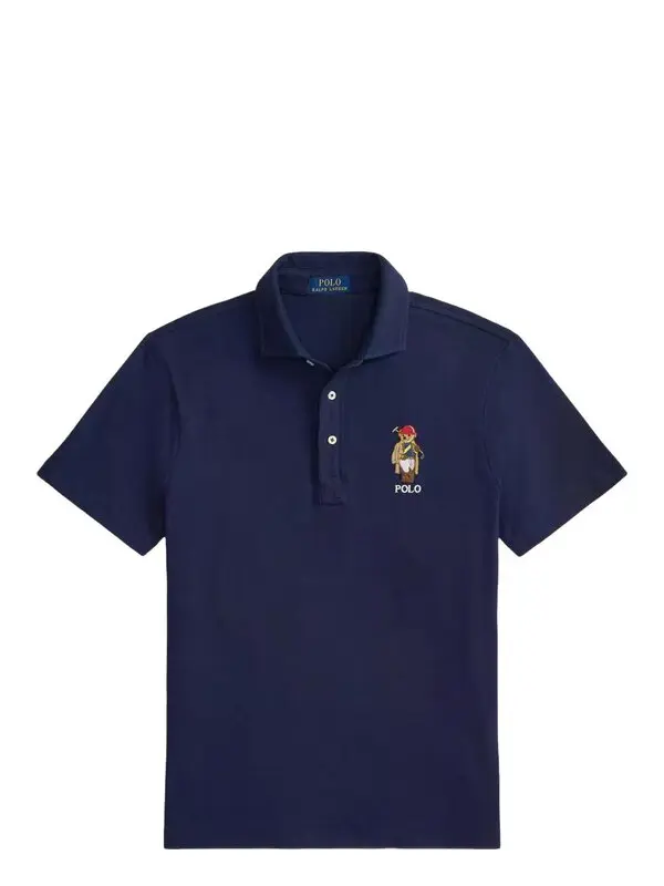 Polo Ralph Lauren Bear-print Polo Shirt - Blue