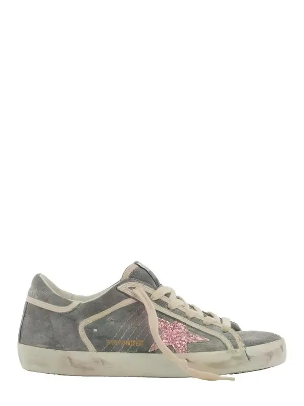 GOLDEN GOOSE Super-star Glitter-detail Sneakers - Grey