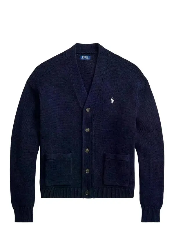 Polo Ralph Lauren Logo-embroidered Cotton Cardigan - Blue
