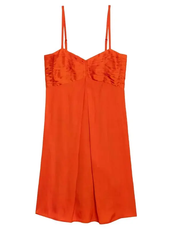 Zadig&Voltaire Rippies Ruched-detail Mini Dress - Orange