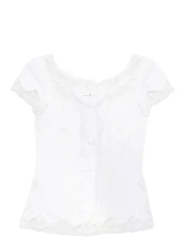 Ermanno Scervino Lace-trimmed Blouse - White