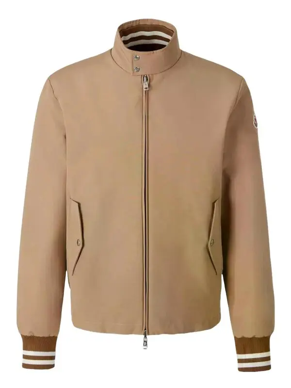 Moncler Quilted Zip Jacket - Neutrals