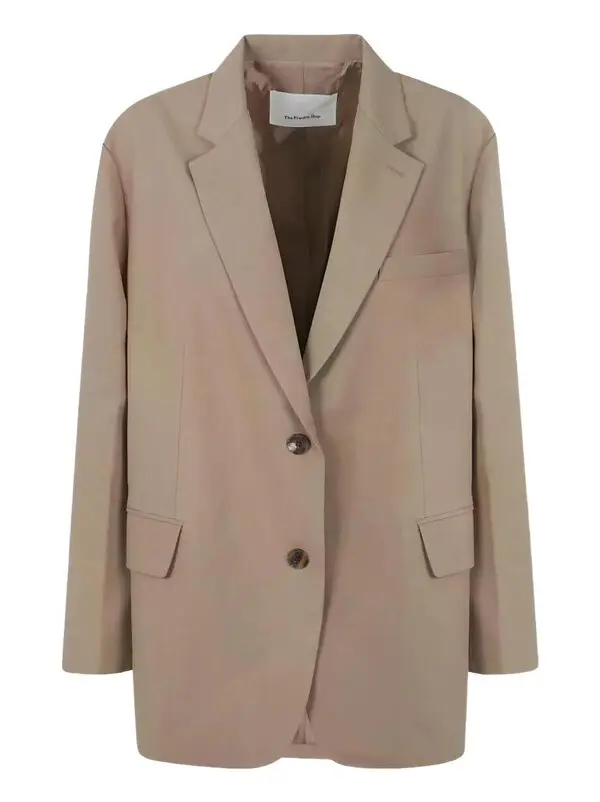 THE FRANKIE SHOP Bea Button Blazer - Neutrals