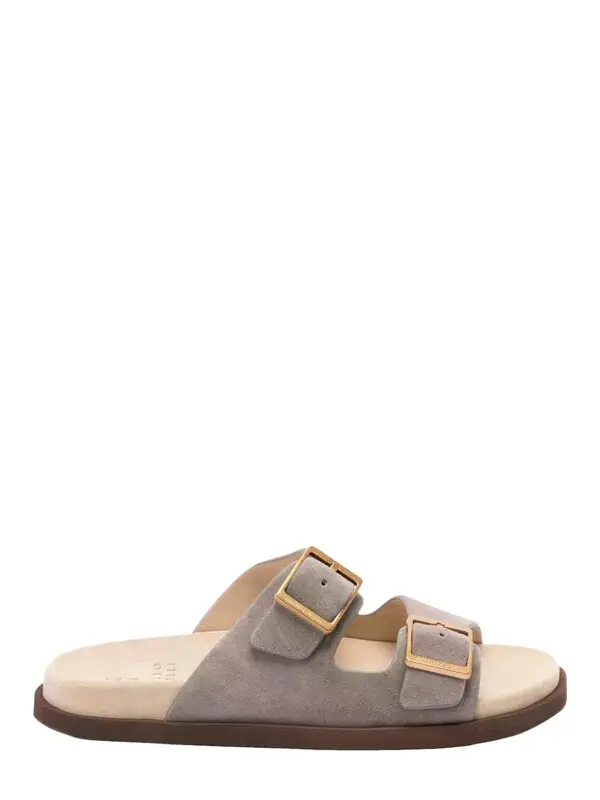 Brunello Cucinelli Buckle-strap Sandals - Grey