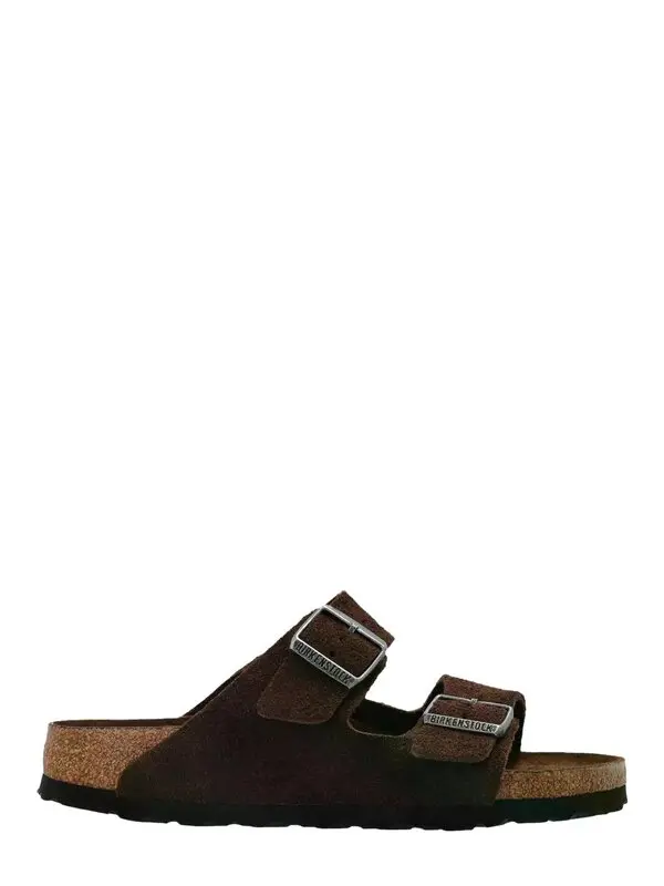BIRKENSTOCK Arizona Suede Buckle Sandals - Brown