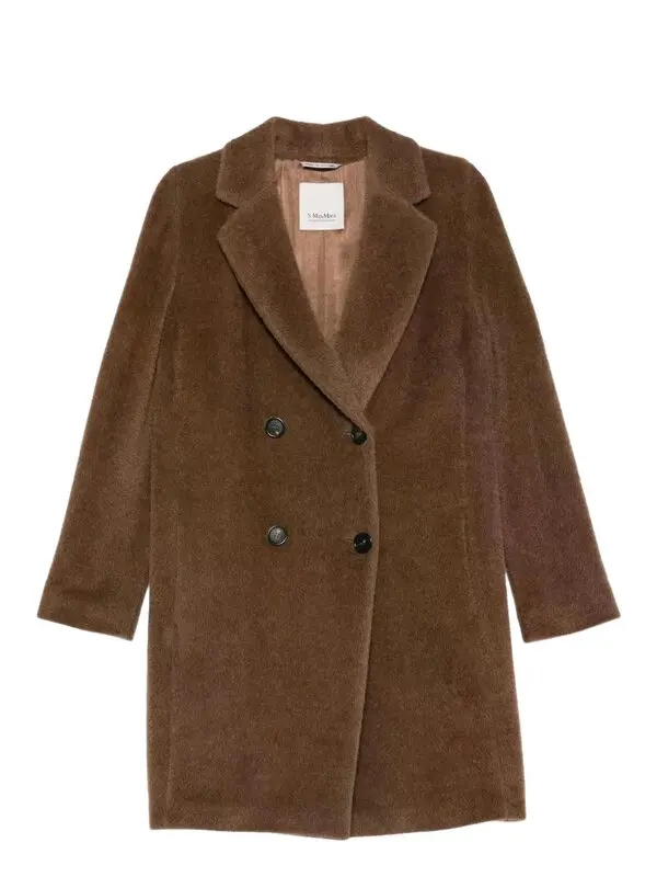 Max Mara Roseto Double-breasted Coat - Brown