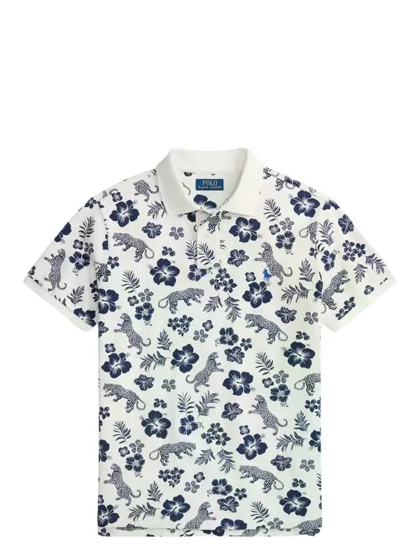 Polo Ralph Lauren Tropical-print Polo Shirt - White