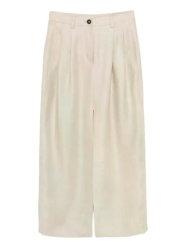 Brunello Cucinelli Linen Maxi Skirt - Neutrals