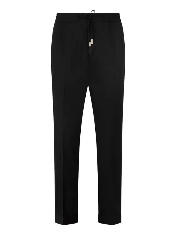 Philipp Plein Pleated Drawstring Trousers - Black