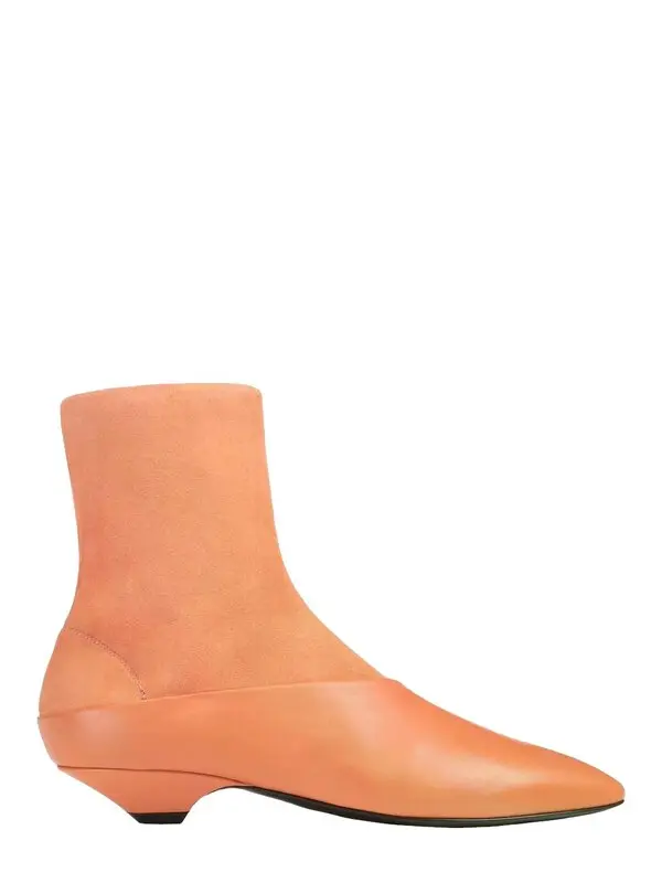 SERGIO ROSSI Pointed-toe Ankle Boots - Orange