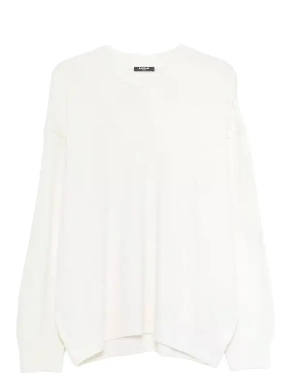 Balmain Crew-neck Sweater - Neutrals