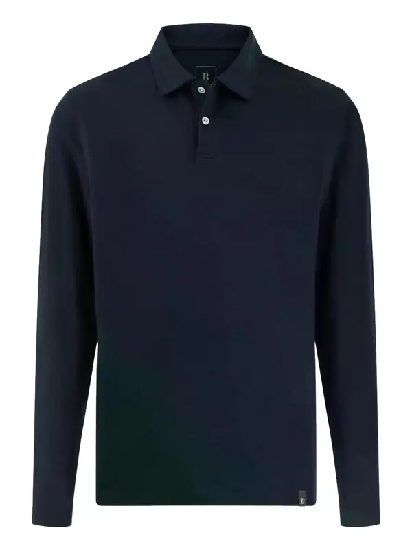 Boggi Milano Appliquéd Piqué Polo Shirt - Blue