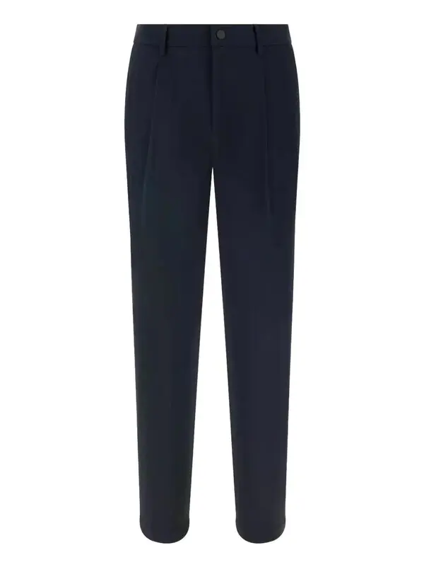 Boggi Milano Tailored Zip Stretch Trousers - Blue
