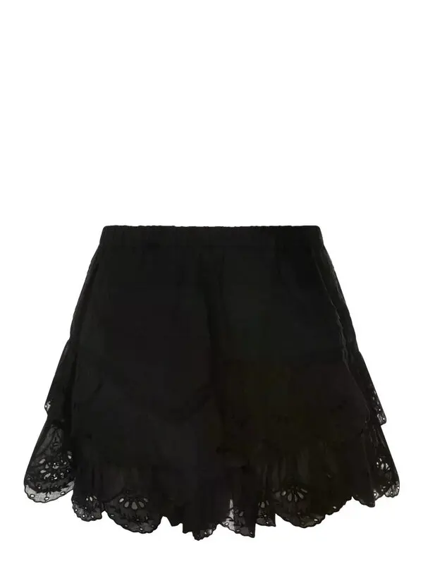 MARANT ETOILE Jocadia Floral-lace Shorts - Black