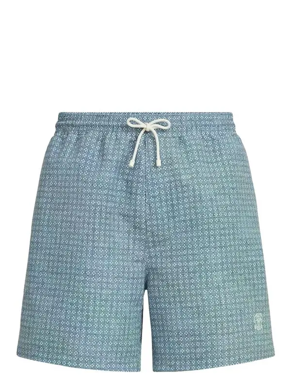Brunello Cucinelli Printed Swim Shorts - Blue