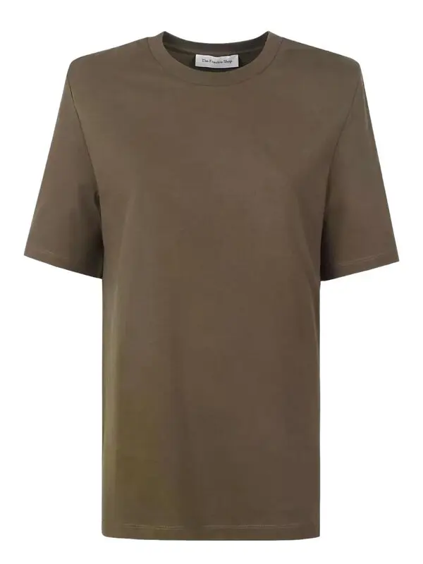 THE FRANKIE SHOP Padded Shoulder T-shirt - Brown