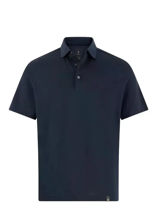 Boggi Milano Button Appliqué Polo Shirt - Blue