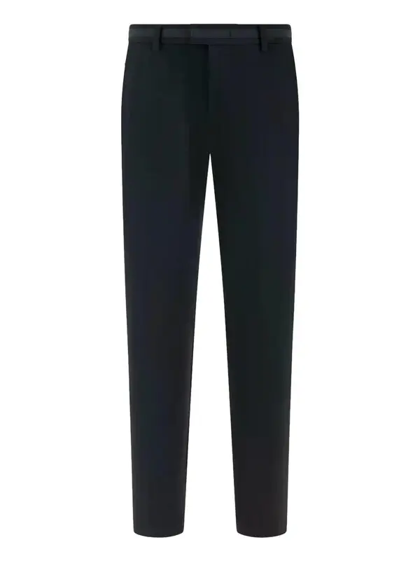 Boggi Milano Straight-leg Trousers With Zip Pocket - Black