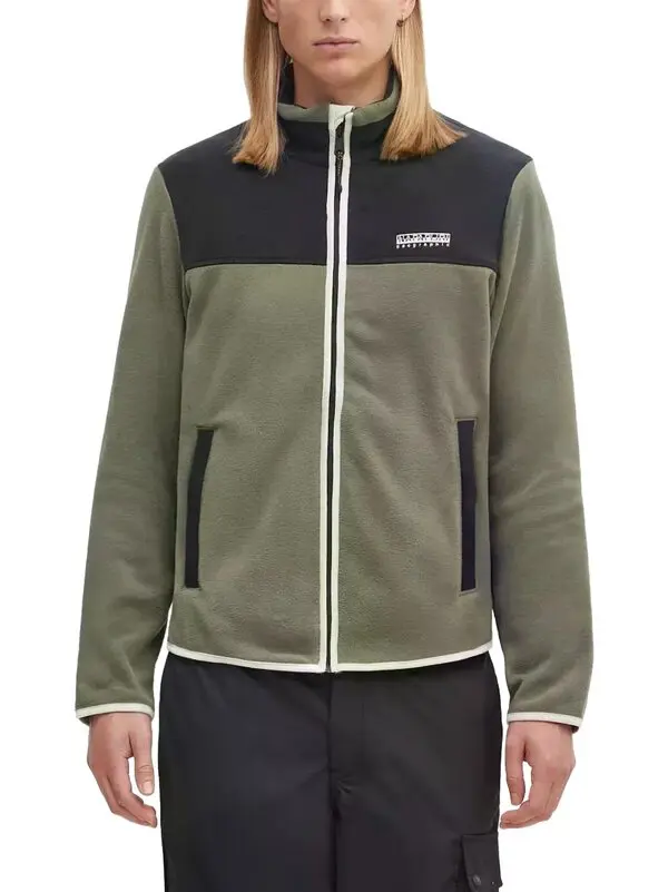 NAPAPIJRI Colourblock Zip-up Sweatshirt - Green