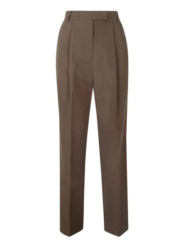 THE FRANKIE SHOP Suit Trousers With Welt Pocket - Brown