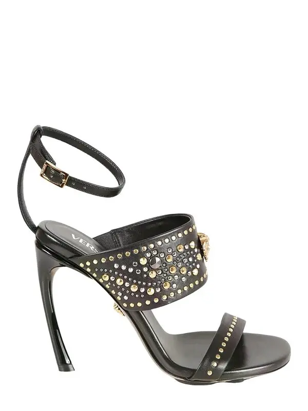 Versace Medusa Heeled Sandals - Black
