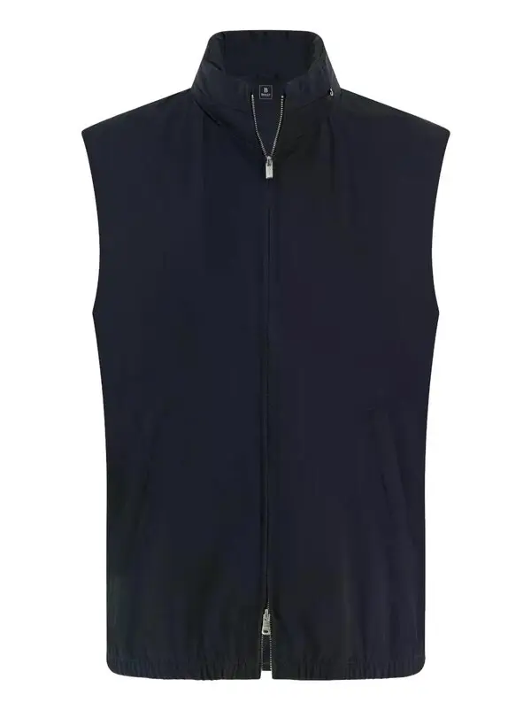 Boggi Milano Zip Fastening Gilet - Blue