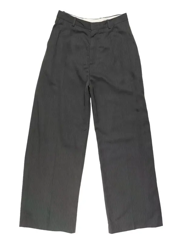 Acne Studios Pinstriped Wide Leg Trousers - Grey