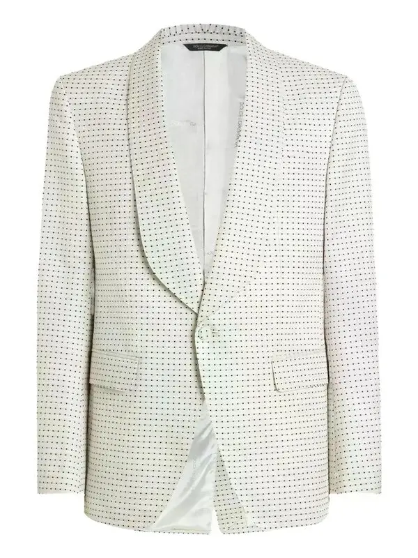 Dolce & Gabbana Jacquard Dotted Blazer - Neutrals