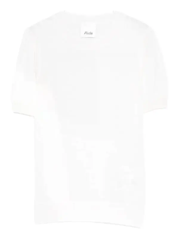 ALLUDE Short-sleeve T-shirt - White