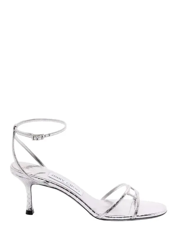 JIMMY CHOO Ankle-strap Heeled Sandals - Silver