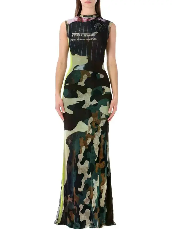 Ottolinger Camouflage Maxi Dress - Green