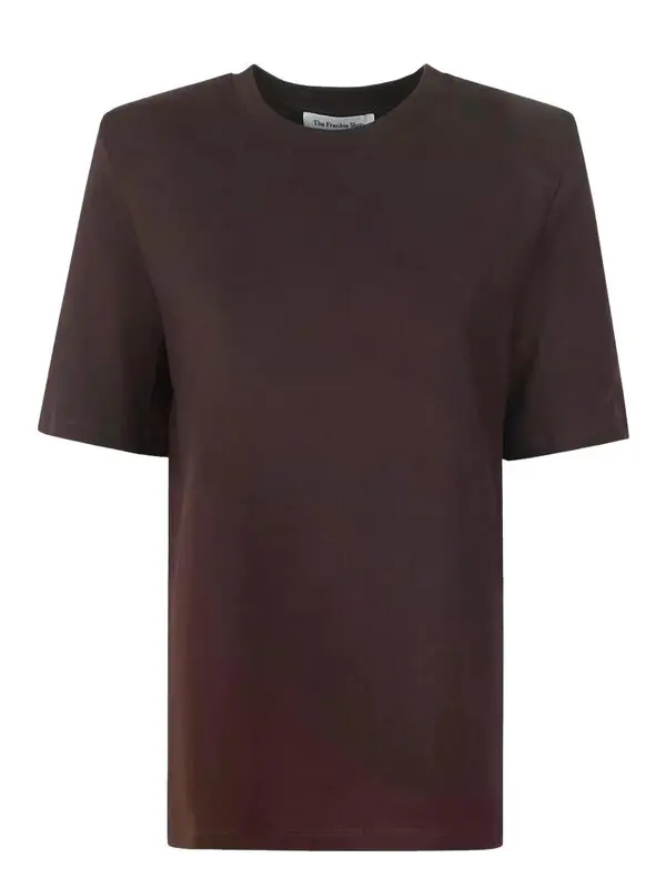 THE FRANKIE SHOP Padded Shoulder T-shirt - Brown