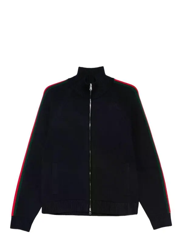 Gucci Striped Zip-up Cardigan - Blue