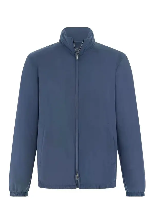 Boggi Milano Technical Fabric Zip Jacket - Blue